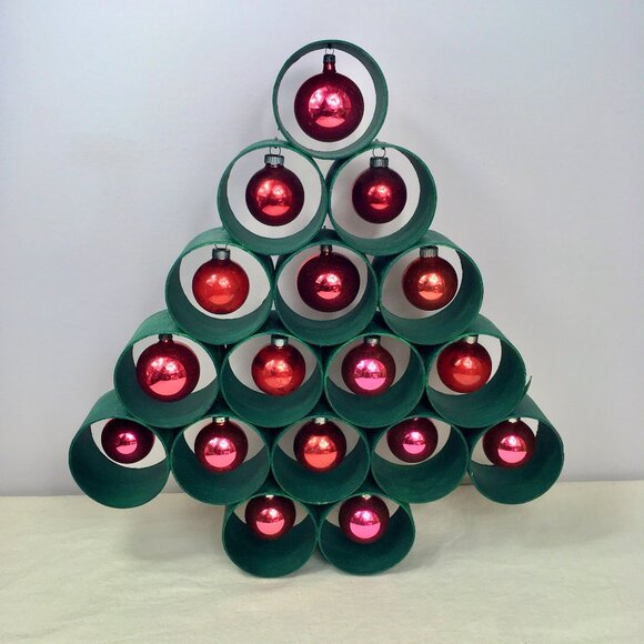 Holiday | Vintage Cardboard Tube Tuna Can Christmas Tree Mcm Craft ...